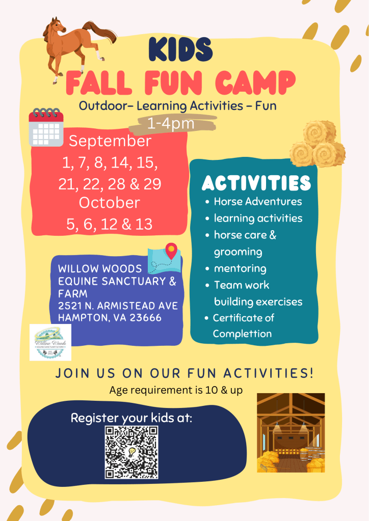 Upcoming Events – Willow Woods Equine Sanctuary & Farm